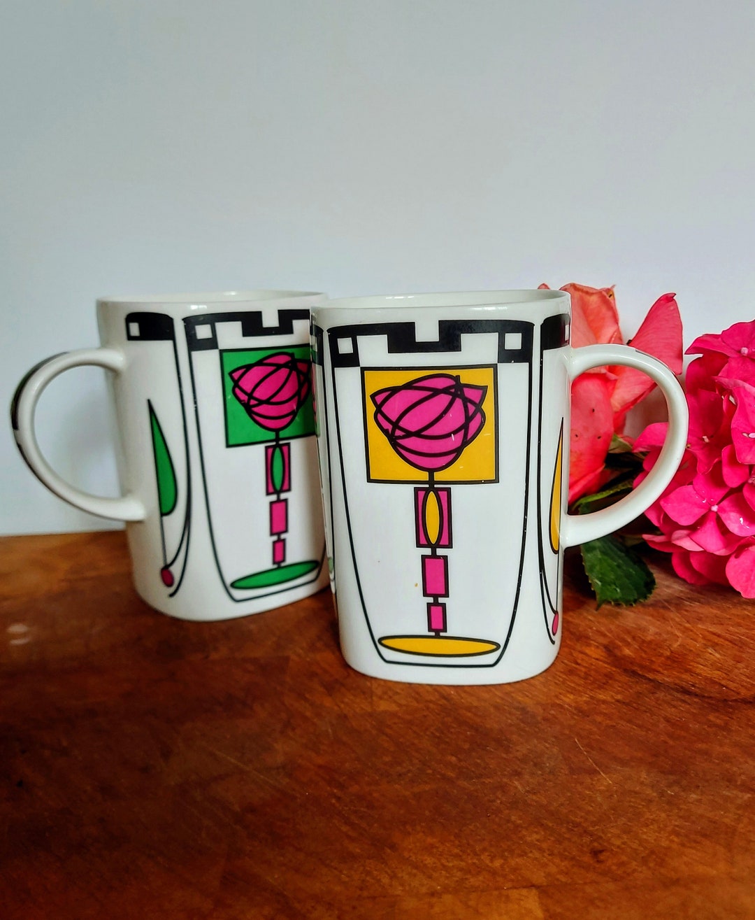 Vintage Charles Mackintosh Design Bone China Mugs. by Royale - Etsy