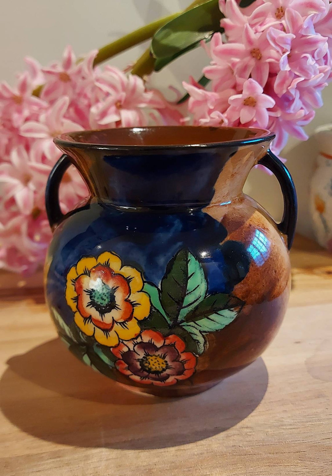 Vintage 1930's Small Two Handled Vase, by H&K Tunstall. Very ...