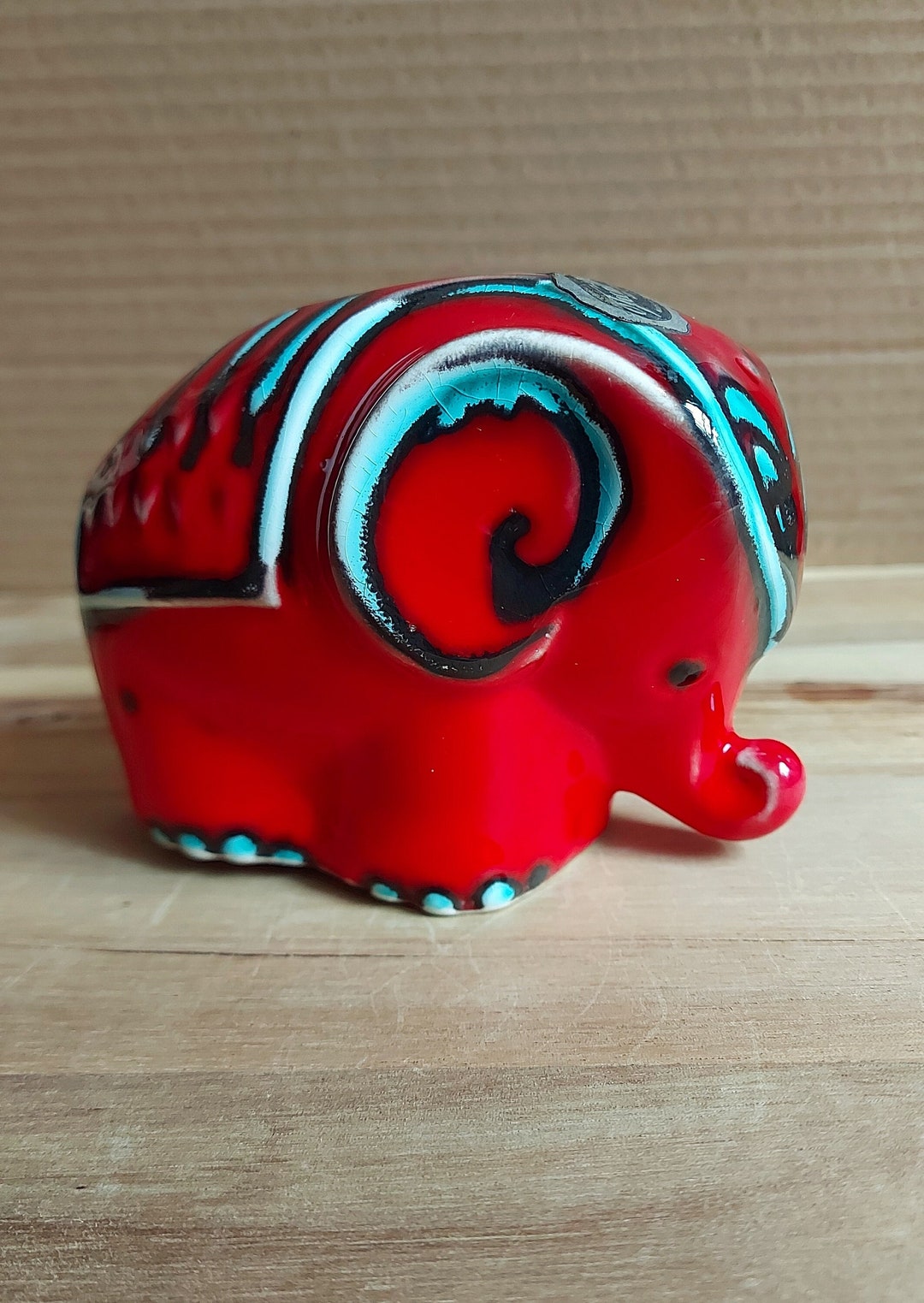 Retro Trentham Art Ware, Made in Devon, Elephant Money Box. Beautiful ...