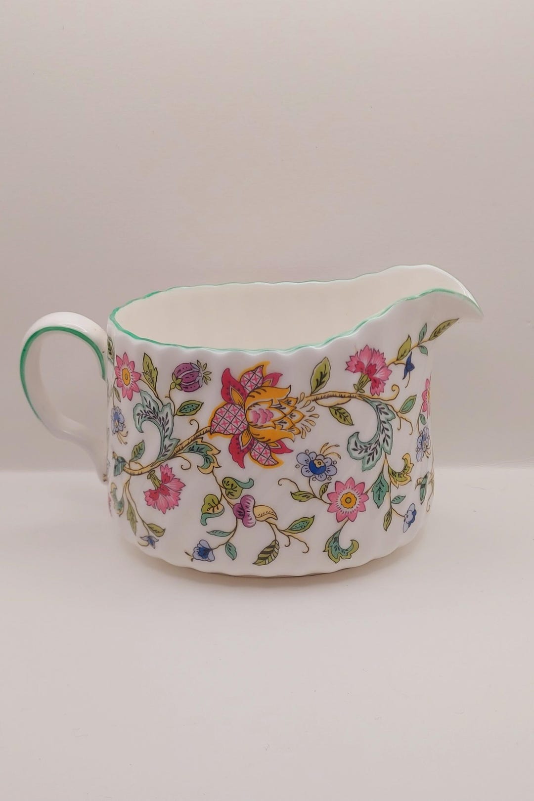 Vintage 'hadden Hall' Jug. Produced by Minton.stylish, Floral Bone ...