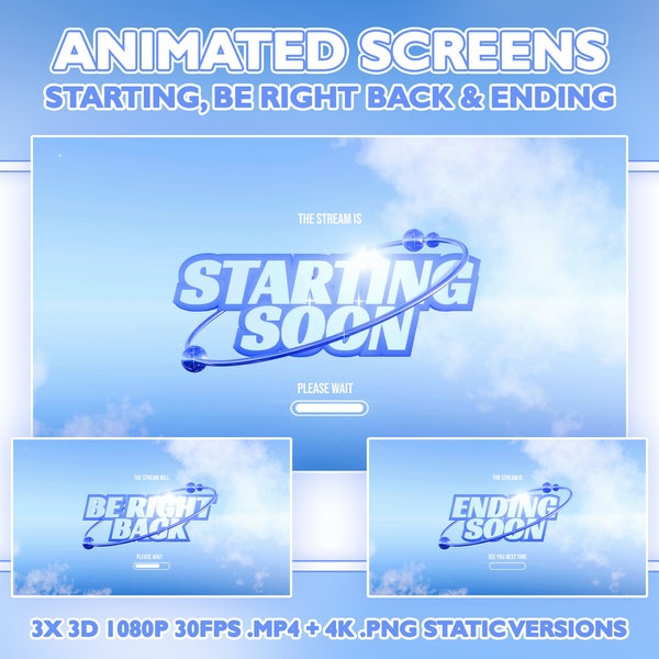 Twitch Overlay Animated 3d - Etsy