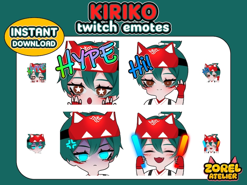 Kiriko Overwatch 4 Emote Set | Twitch Emotes Pack | Discord Emoji for ...