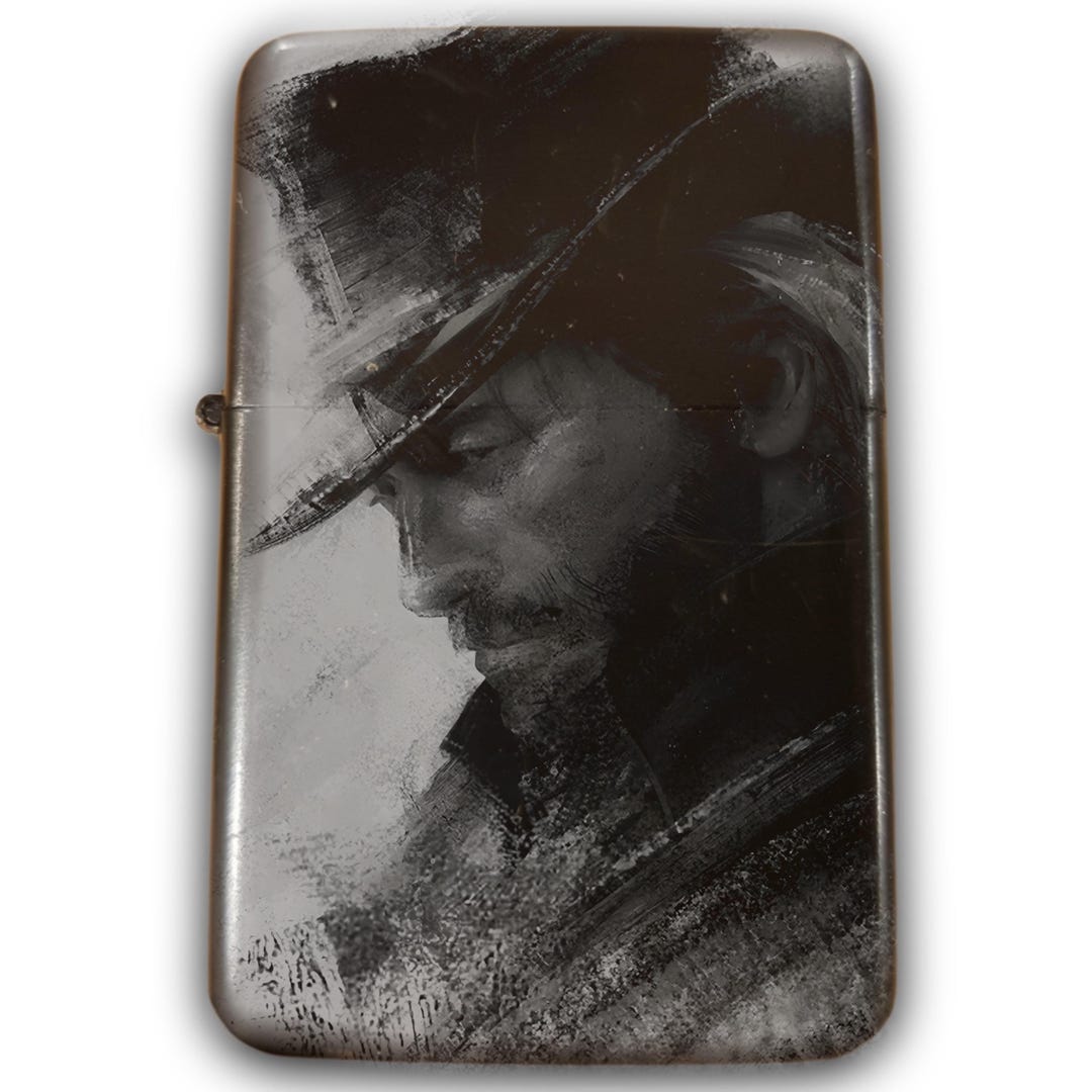 Red Dead Redemption Inspired Design Black Star Petrol Lighter Metal ...