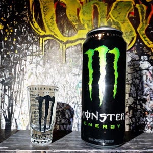 Personalised Monster Energy Glass Custom Gift for Energy Drink Fans ...