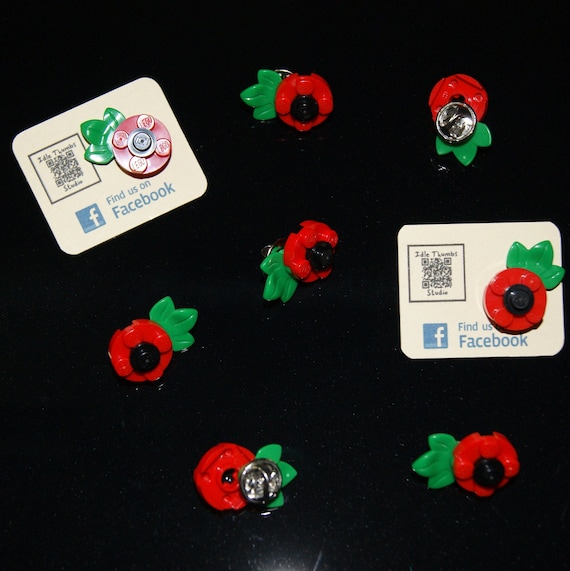 Charity Lego Poppy Pin Badge Made With Genuine LEGO Parts - Etsy UK