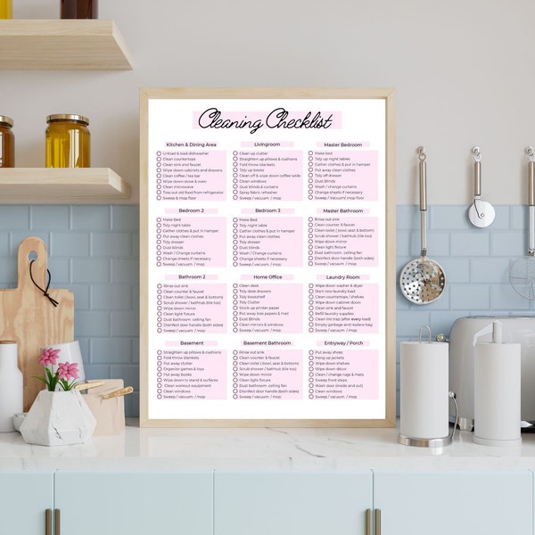 Cleaning Checklist' - Etsy
