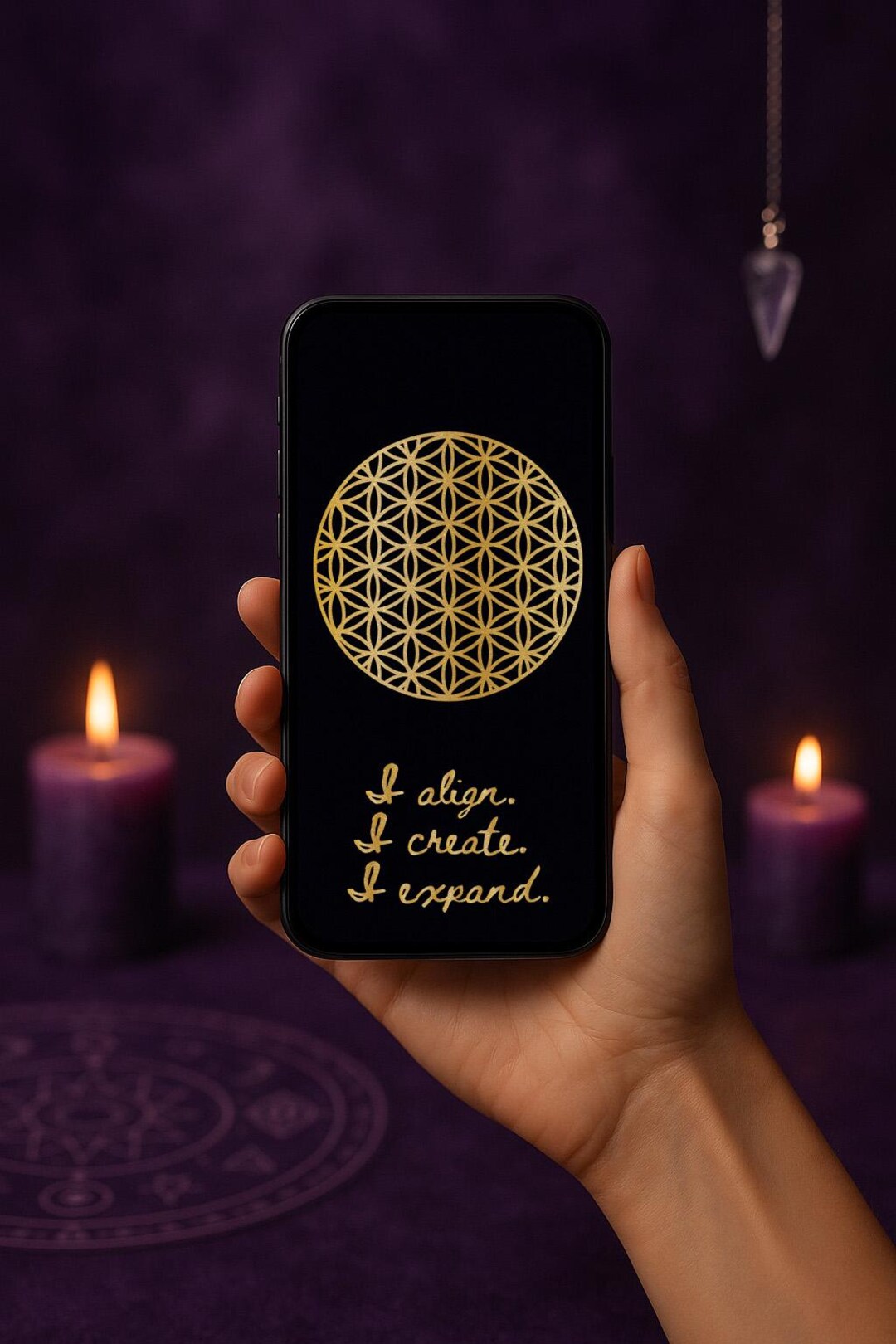 Black Flower of Life Sigil Manifestation Ritual Kitdigital Phone ...