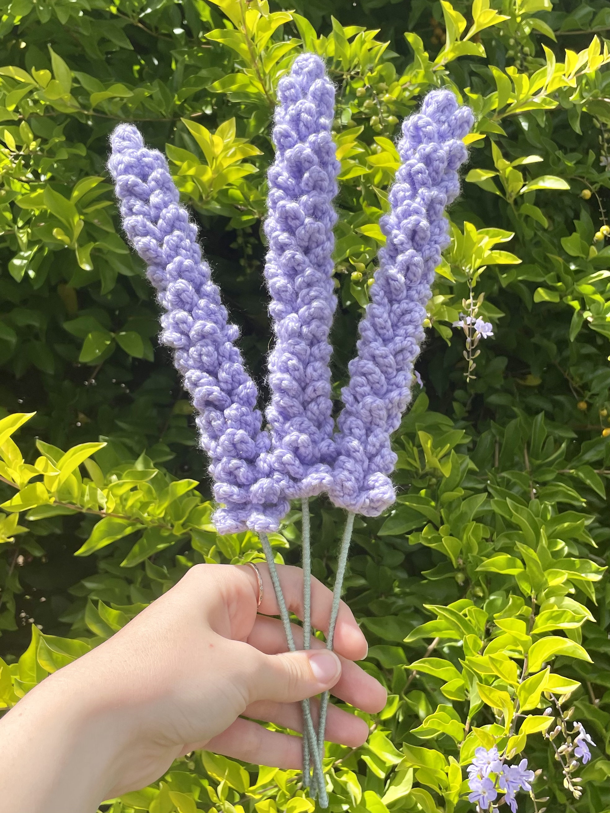 Crochet Lavender, Lavender Bouquet, Cute Handmade Flower, Eco Friendly ...