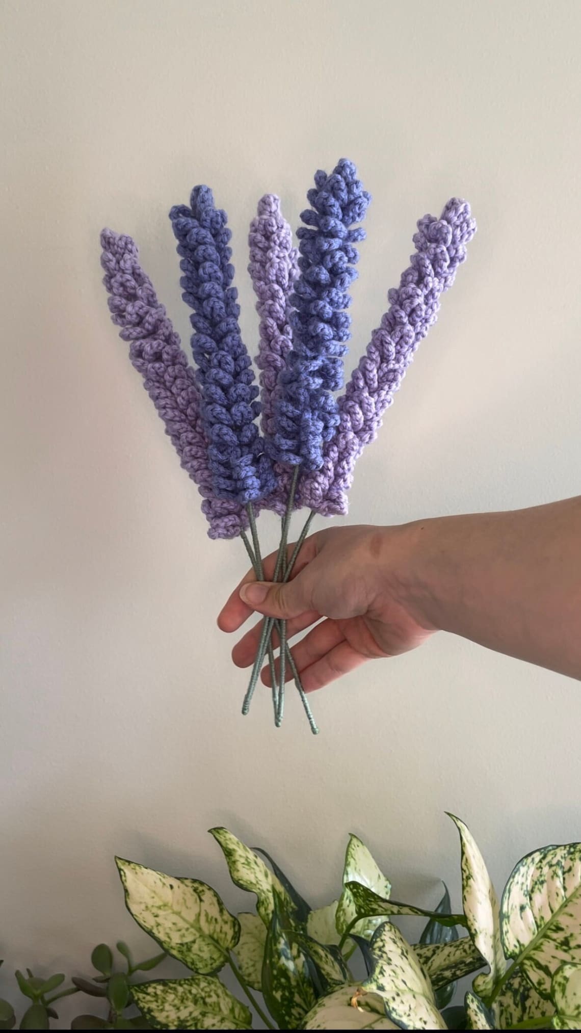 Crochet Lavender, Lavender Bouquet, Cute Handmade Flower, Eco Friendly ...
