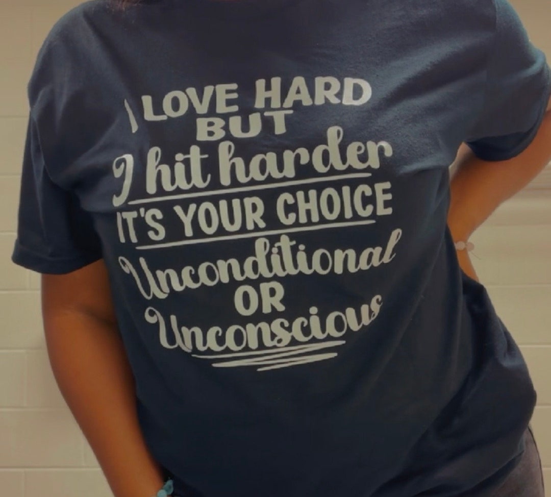 I Love Hard Grapic T Shirt - Etsy