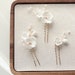 Blossom Wedding White Floral Hair Pins Set of 3 Bridal Hair - Etsy