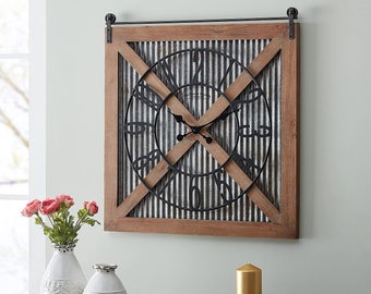 Barn Door Clock - Etsy