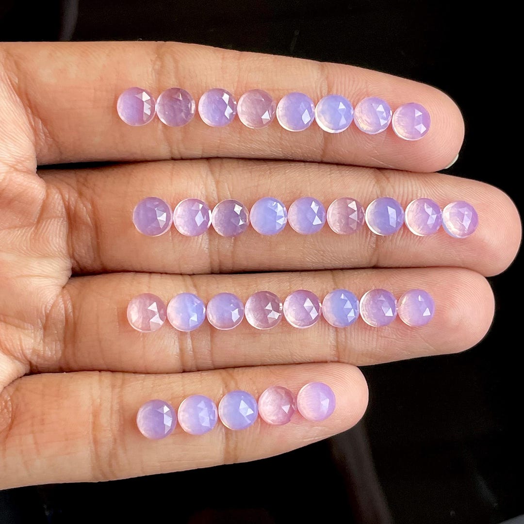 6MM Lavender Quartz Round Rosecut 30 Pcs Lot, Round Rosecut,lavender ...