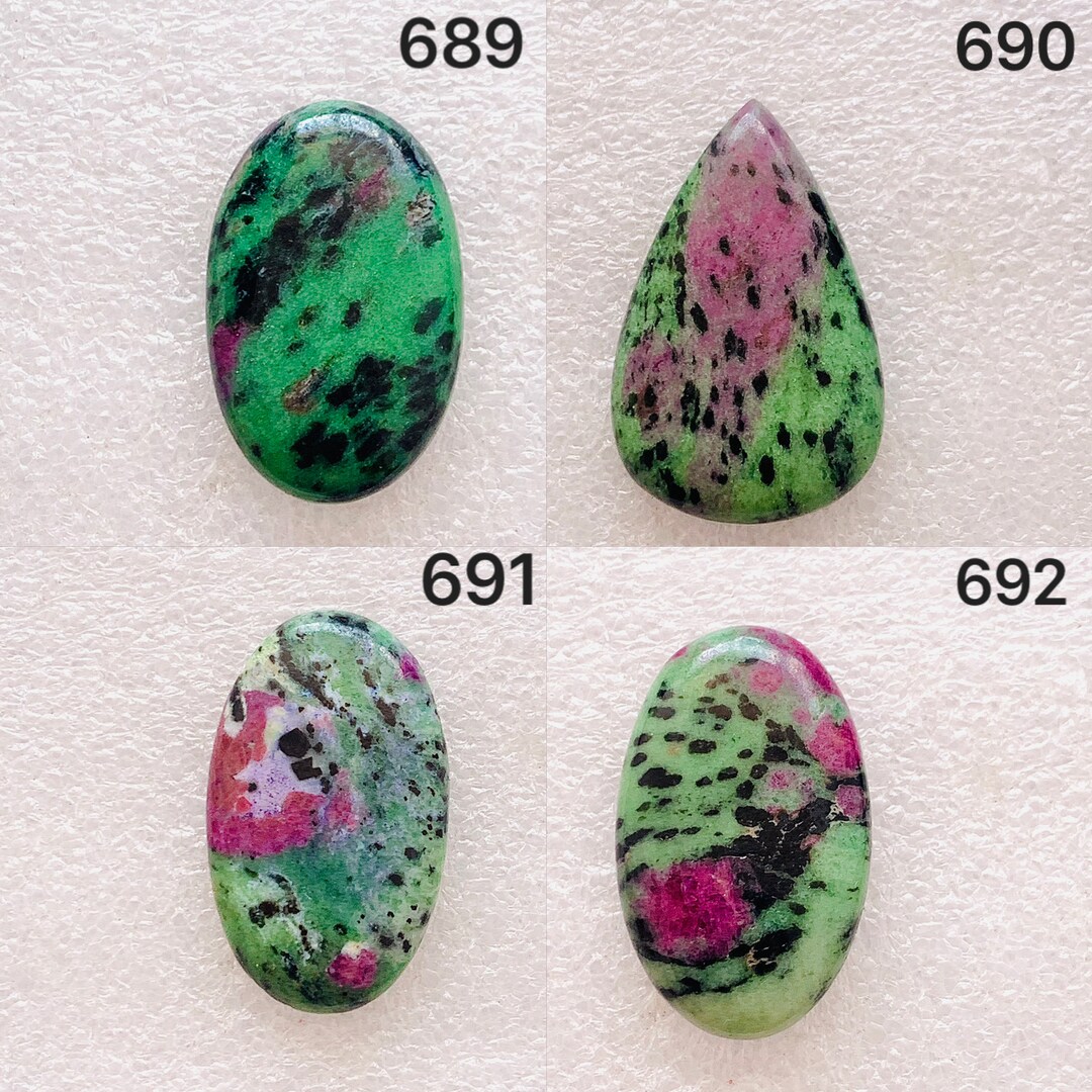 Natural Ruby Zoisite Cabochon,ruby Loose Gemstone Wholsale Lot Cabochon ...