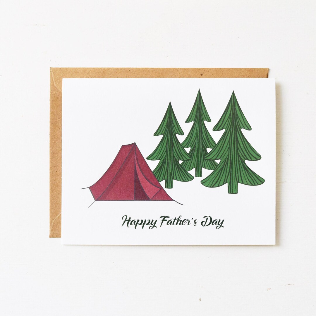 Happy Father's Day Camping Card / Greeting Cards / Camp - Etsy