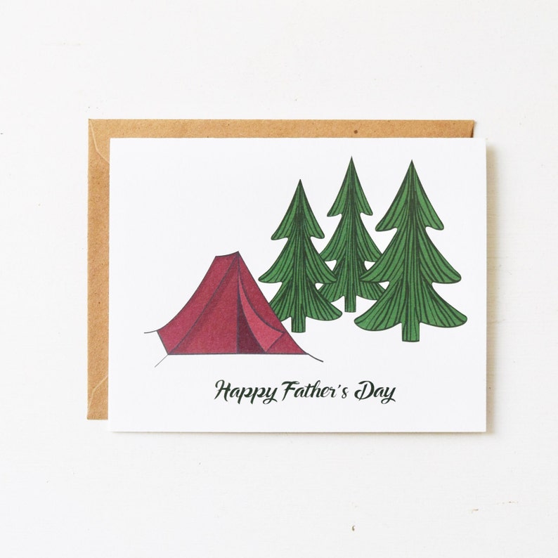 Happy Father's Day Camping Card / Greeting Cards / Camp - Etsy