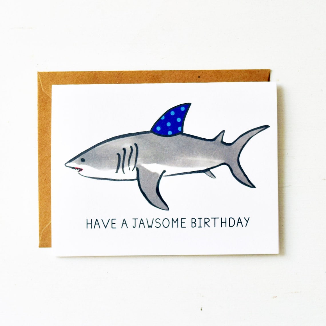 Have A Jawsome Birthday Card / Greeting Card / Great White Shark ...