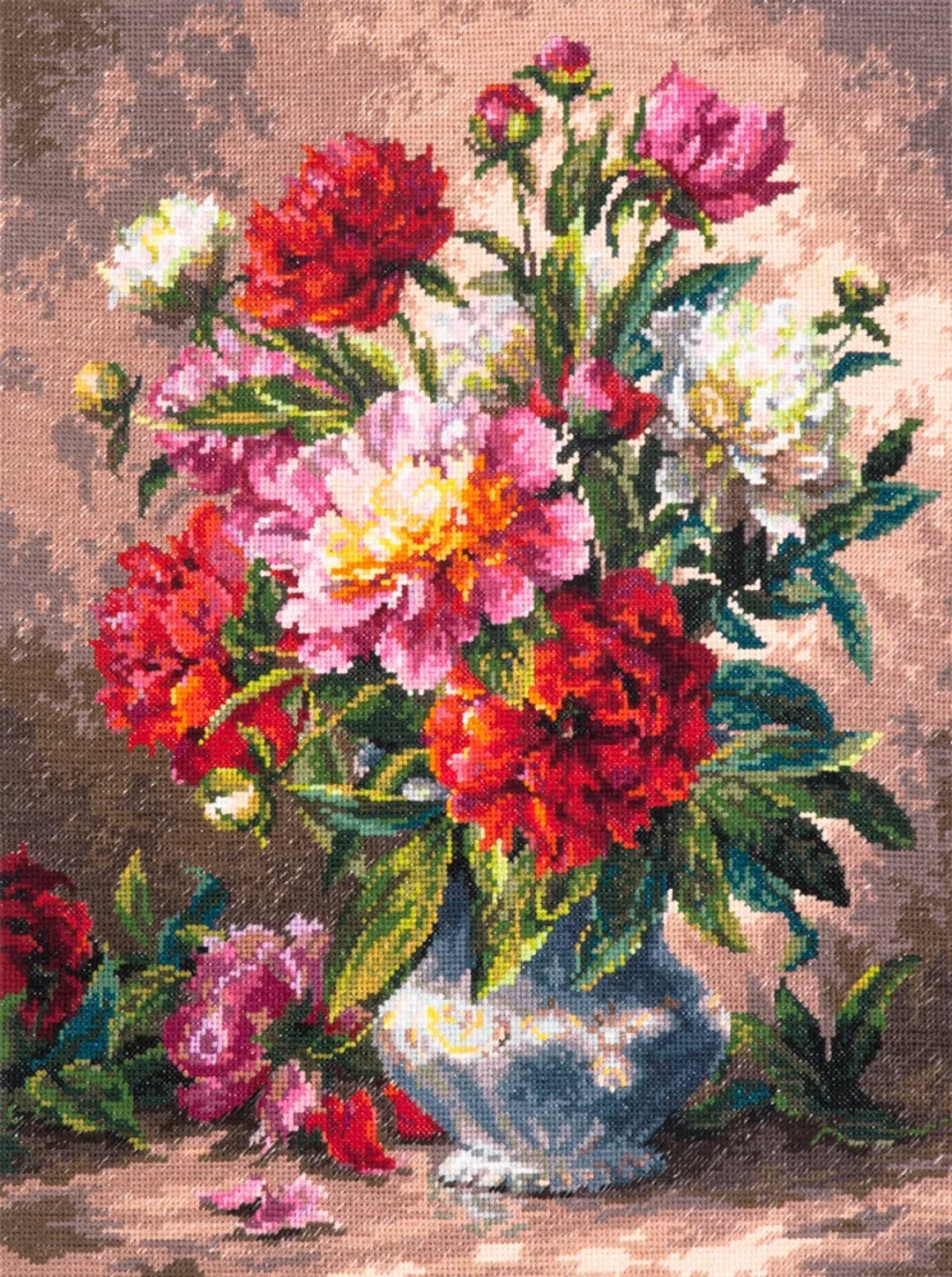 40-69 Peonies. Magic Needle Cross Stitch Kit - Etsy