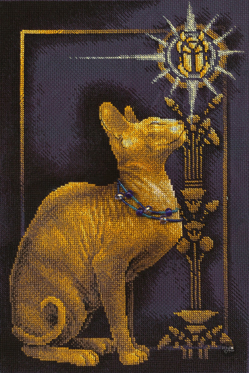 Cross Stitch Kit. Scarab Beetle and Cat. Panna K-1067 - Etsy