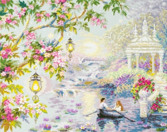 Counted Cross Stitch Kit, Magic Needle, Crystal Time, 14 Count Aida ...