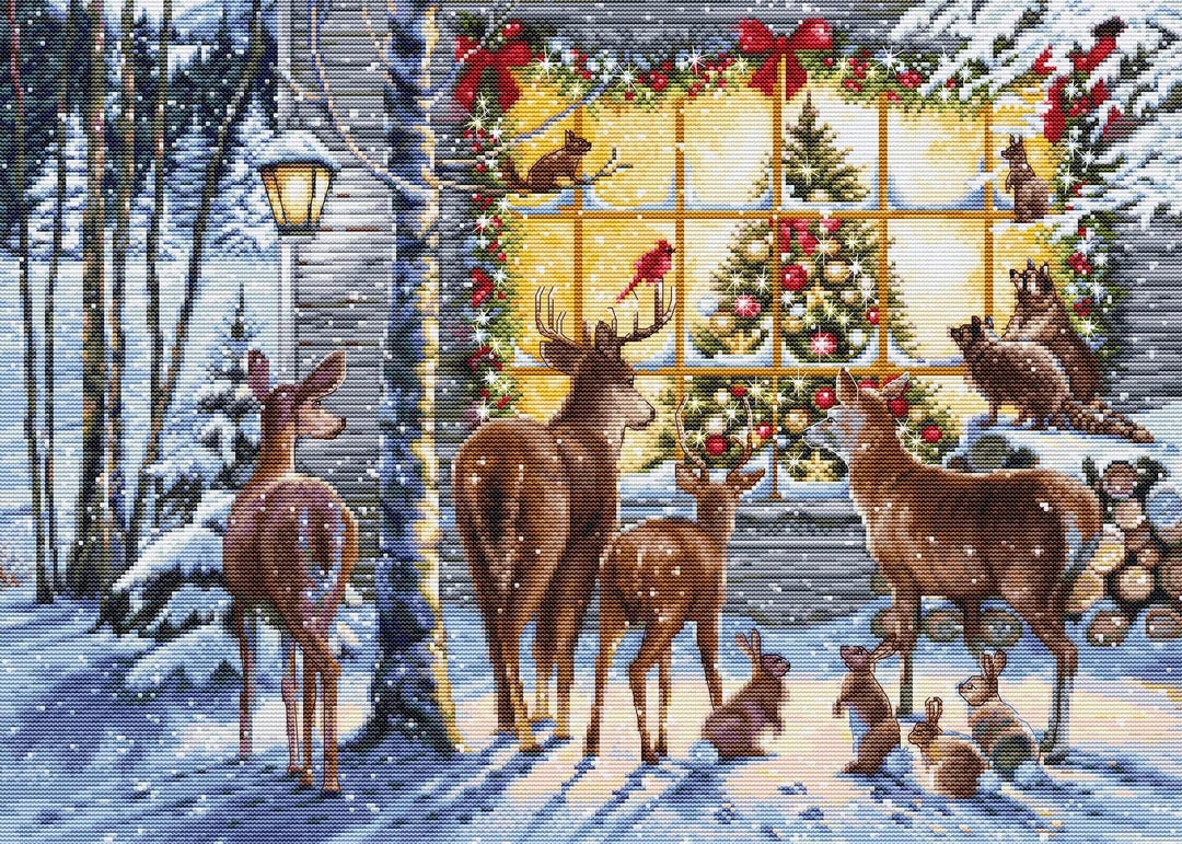 "curious Neighbors" Cross Stitch Kit – Luca-s GOLD BU5086 - Etsy