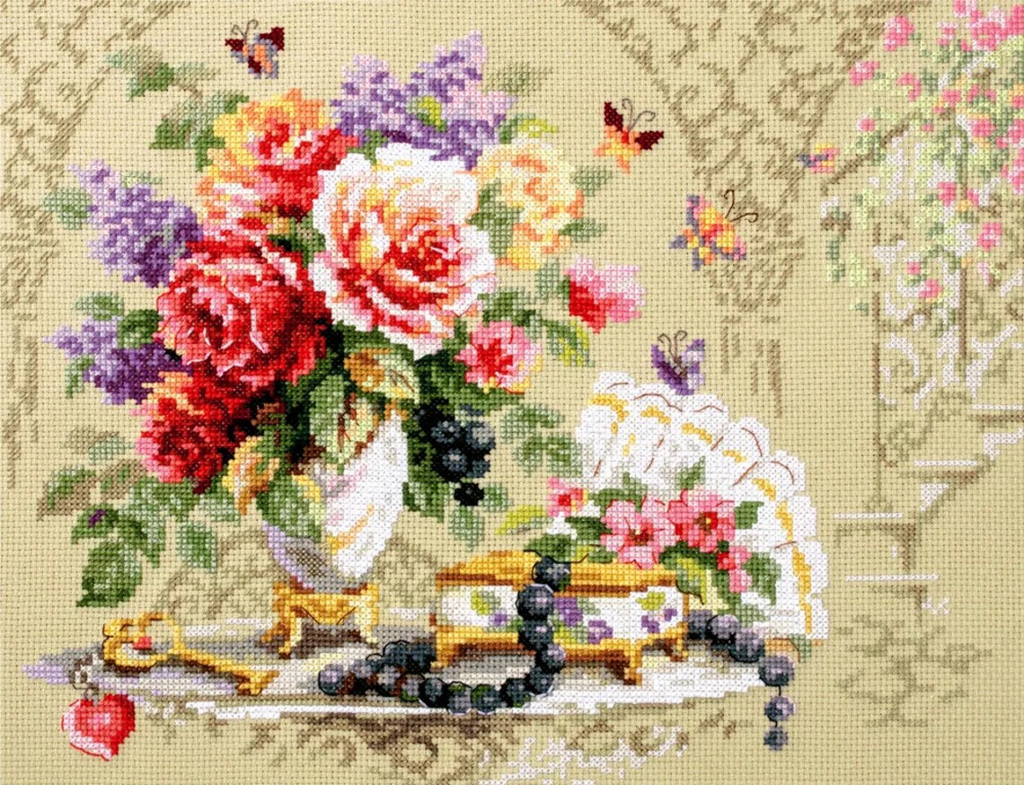 210-205 Flirty Time. Magic Needle Cross Stitch Kit - Etsy