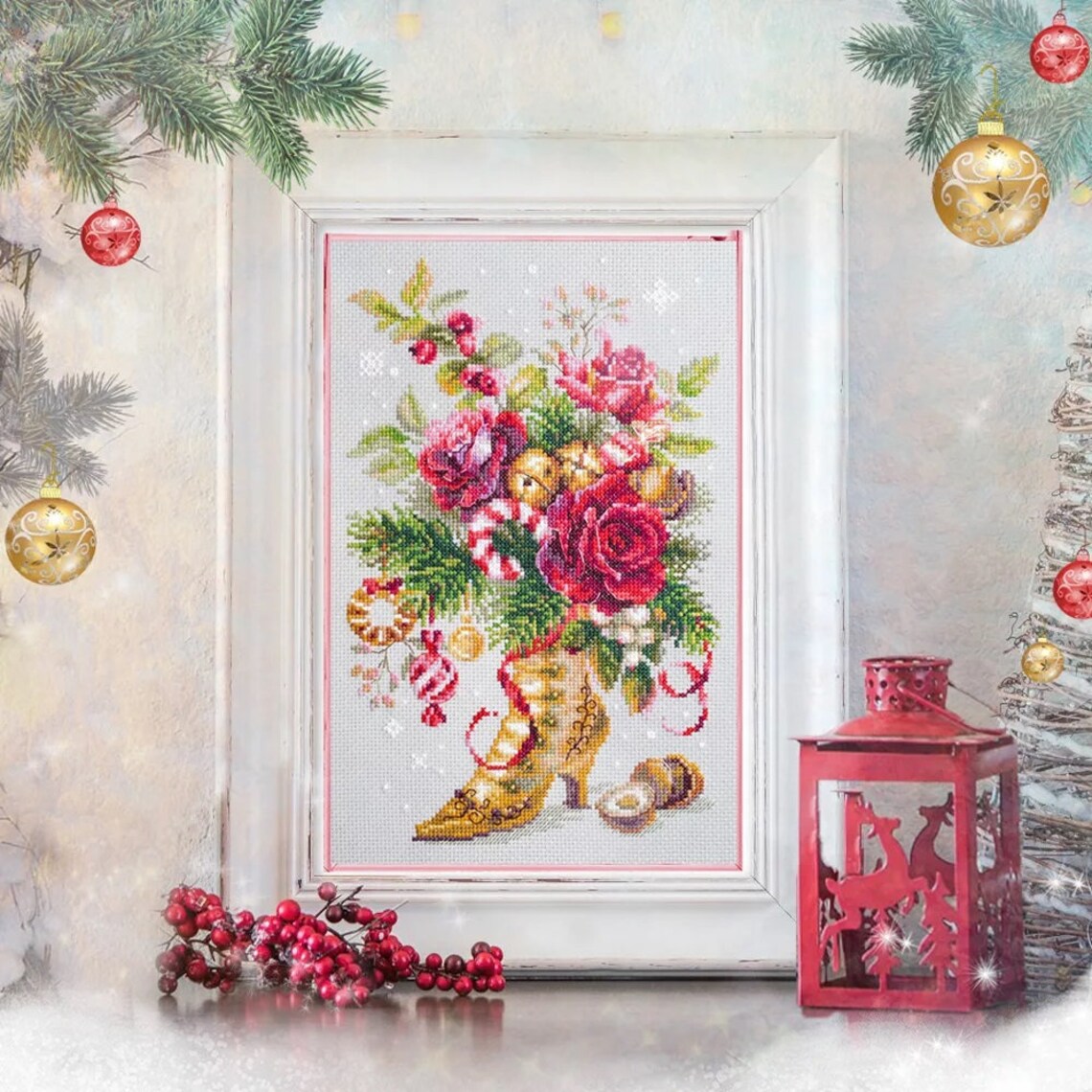 100-270 Christmas Surprise. Magic Needle Cross Stitch Kit - Etsy