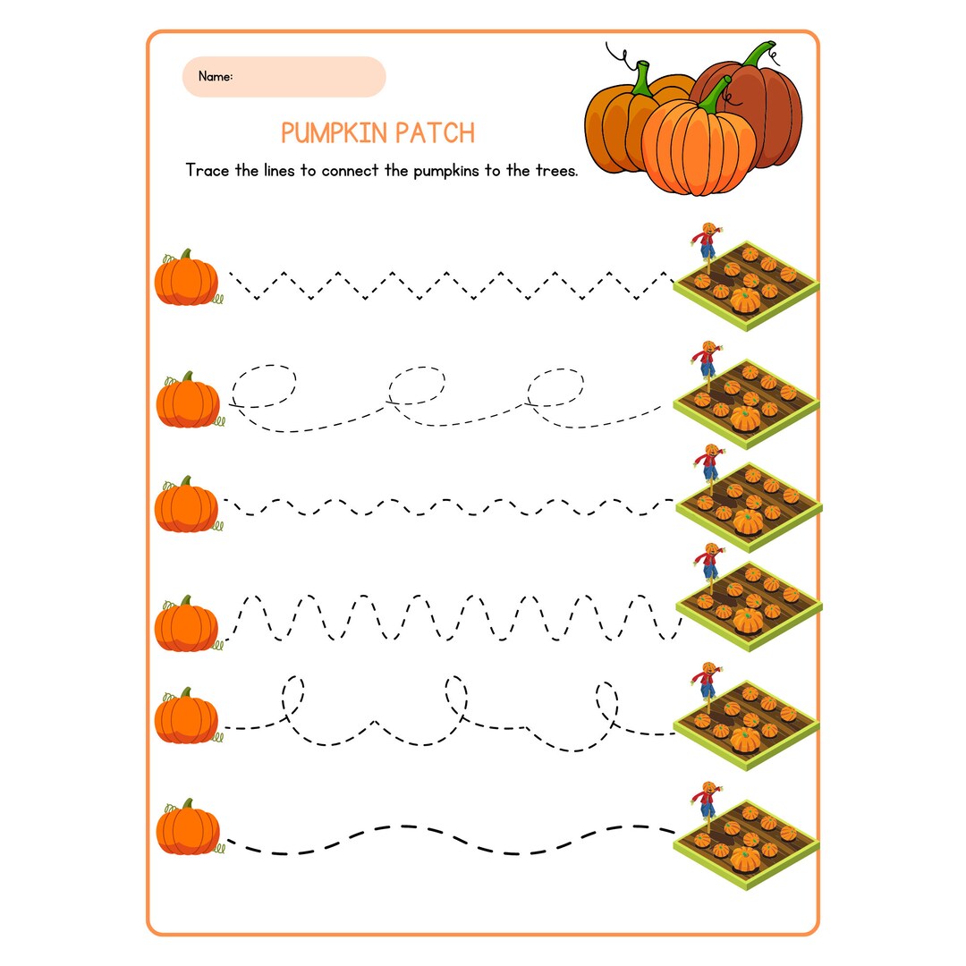 Halloween Preschool Tracing Worksheet, Gross Motor Skills, Fine Motor ...