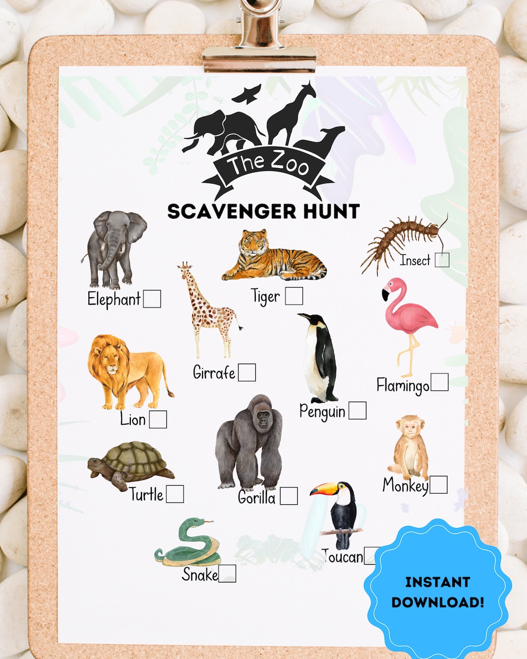 Scavenger Hunt for Kids, Homeschool Activity, Field Trip Journal ...