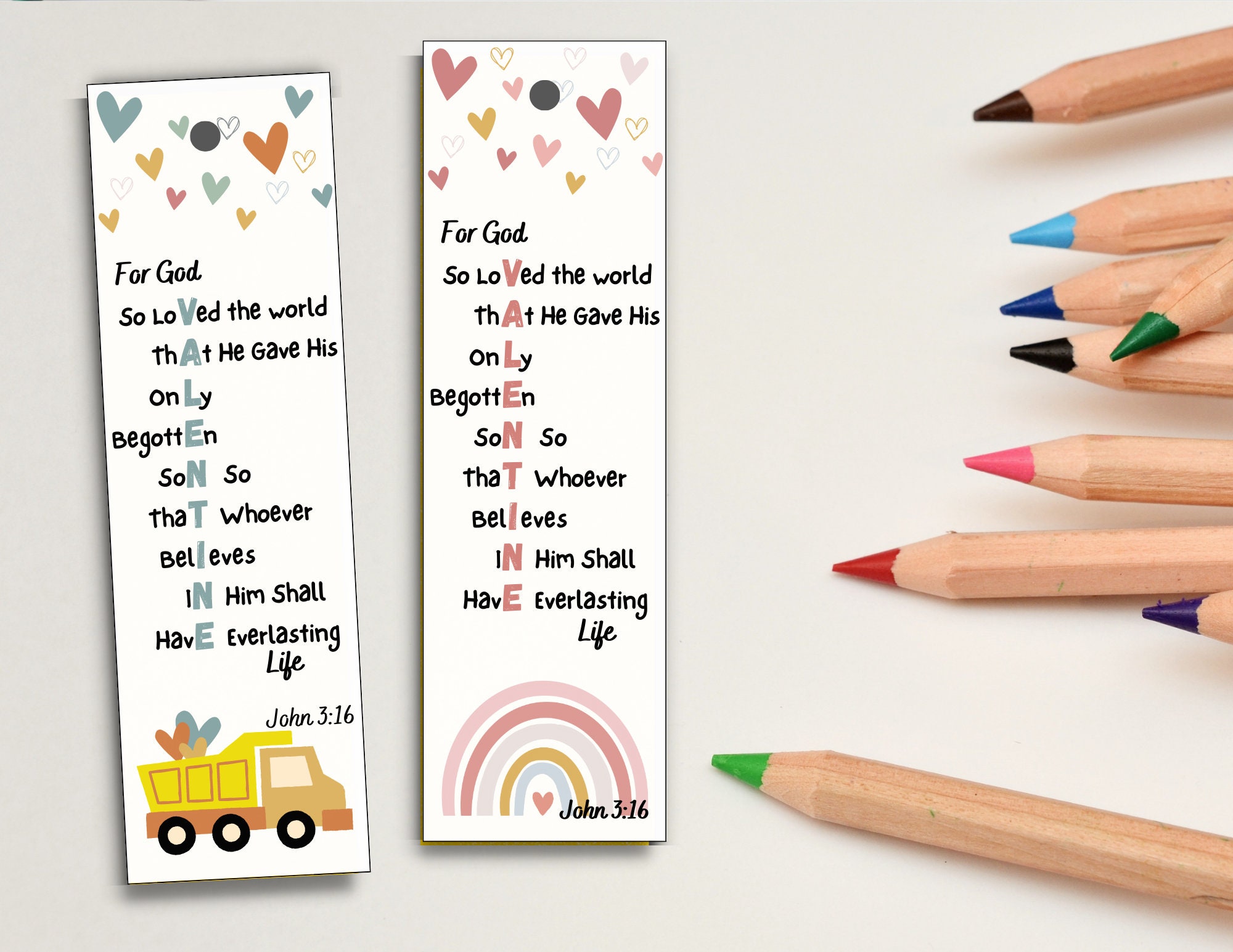 Printable Kids Valentines Bookmarks for Kids Bible Verse Valentine ...