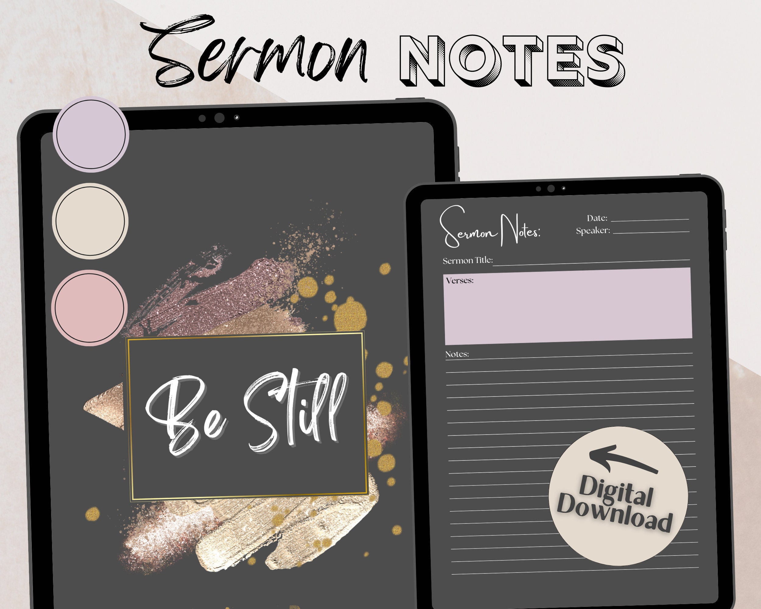 Goodnotes Sermon Church Notes | Digital Download | Bible Study Notes ...