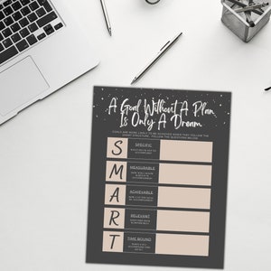 2023 Goal Planner Printable Goal Template S.M.A.R.T. Goal - Etsy