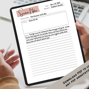 Sermon Church Notes Printable | Digital Download | Bible Study Notes ...