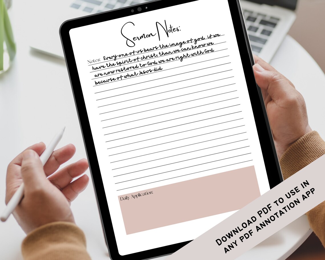 Goodnotes Sermon Church Notes | Digital Download | Bible Study Notes ...