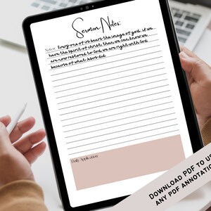 Goodnotes Sermon Church Notes | Digital Download | Bible Study Notes ...