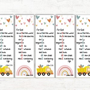 Printable Kids Valentines Bookmarks for Kids Bible Verse Valentine ...