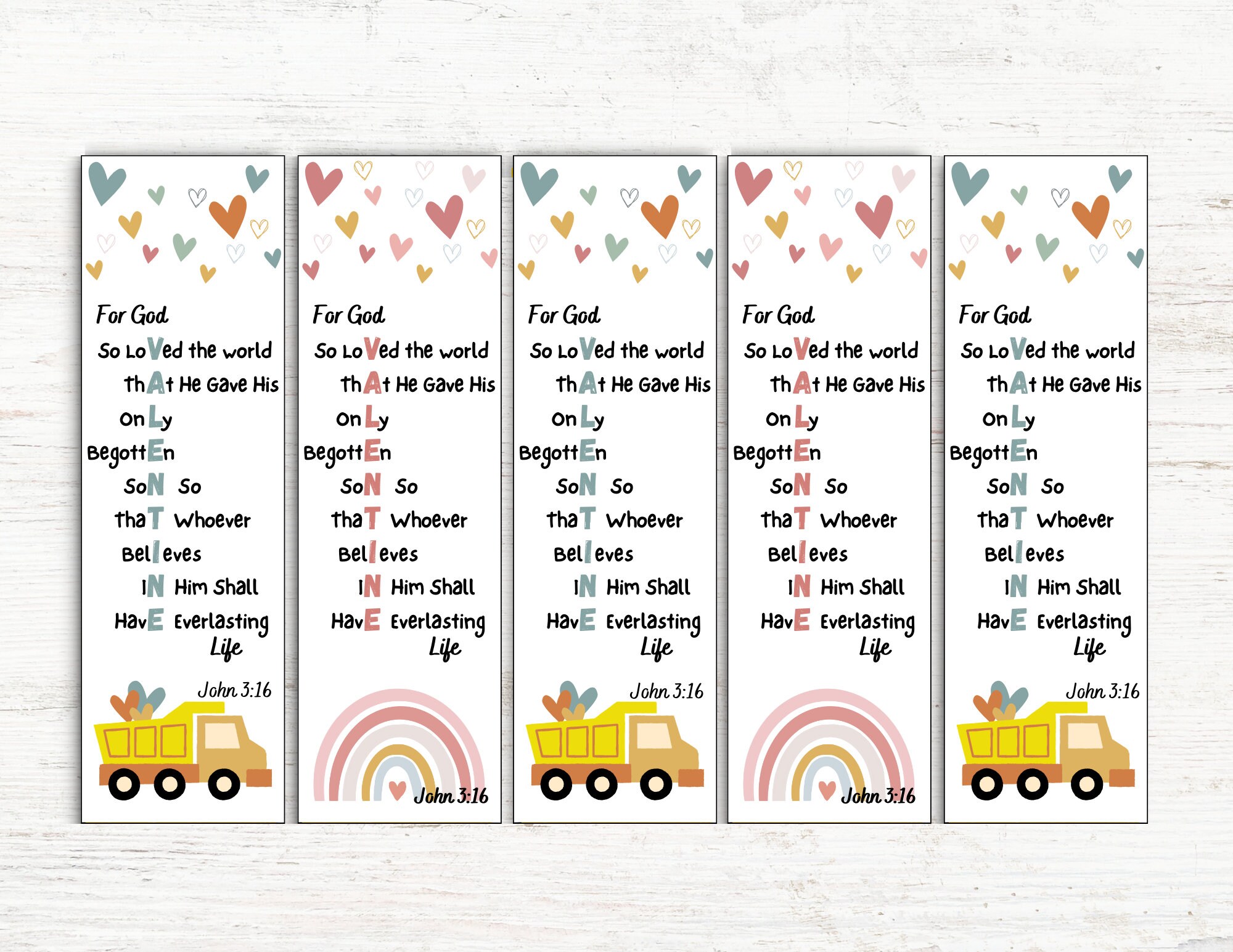 Printable Kids Valentines Bookmarks for Kids Bible Verse Valentine ...