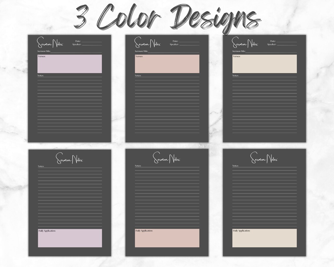 Goodnotes Sermon Church Notes Digital Download Bible Study Notes ...