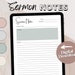 Sermon Church Notes Printable, Digital Download, Bible Study Notes ...