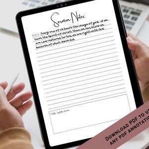 Sermon Church Notes Printable | Digital Download | Bible Study Notes ...