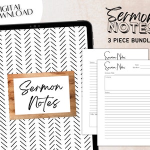 Sermon Church Notes Printable | Digital Download | Bible Study Notes ...