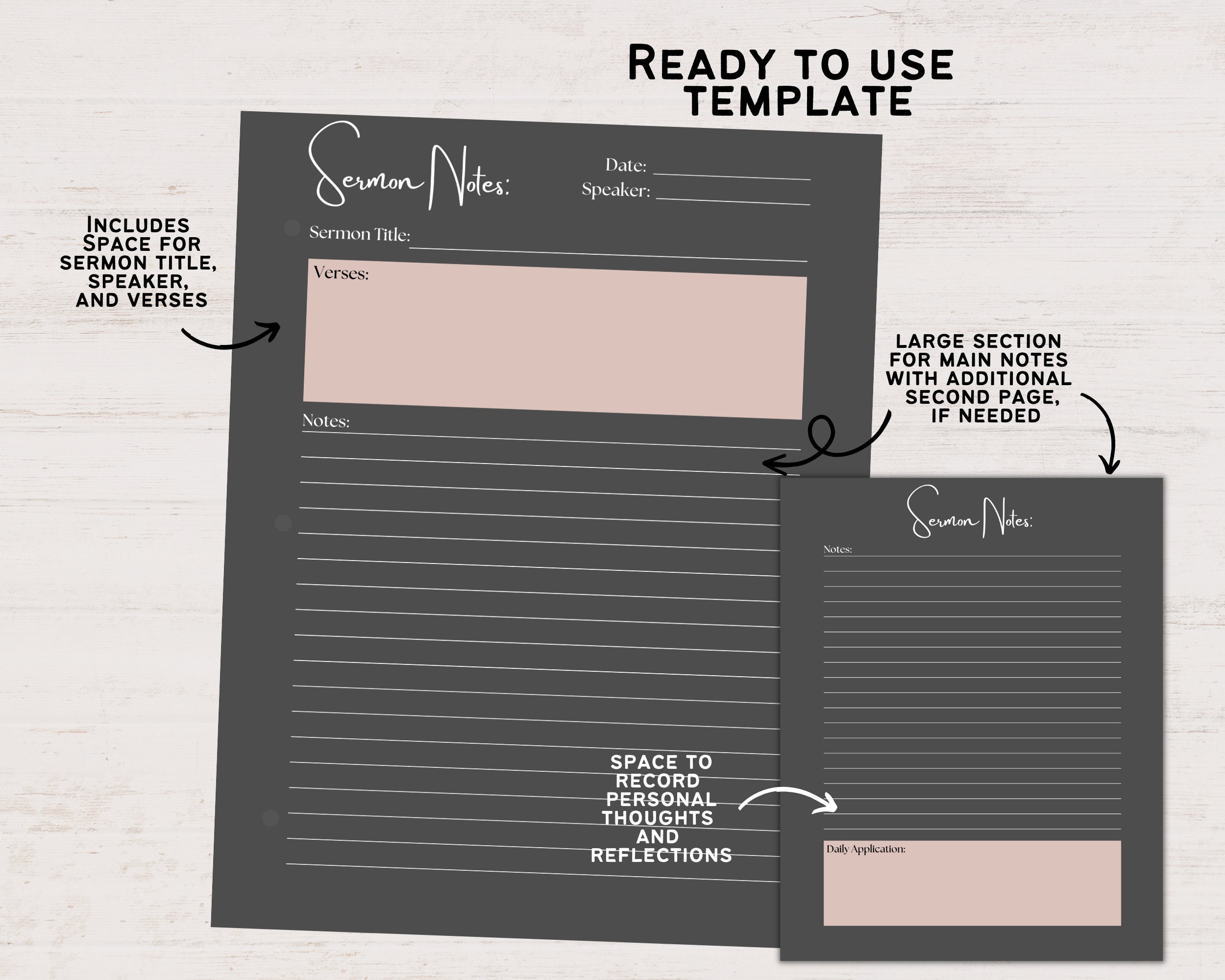 Goodnotes Sermon Church Notes | Digital Download | Bible Study Notes ...