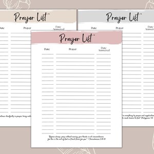 Prayer List Digital Printable Goodnotes Prayer List Goodnotes Prayer ...