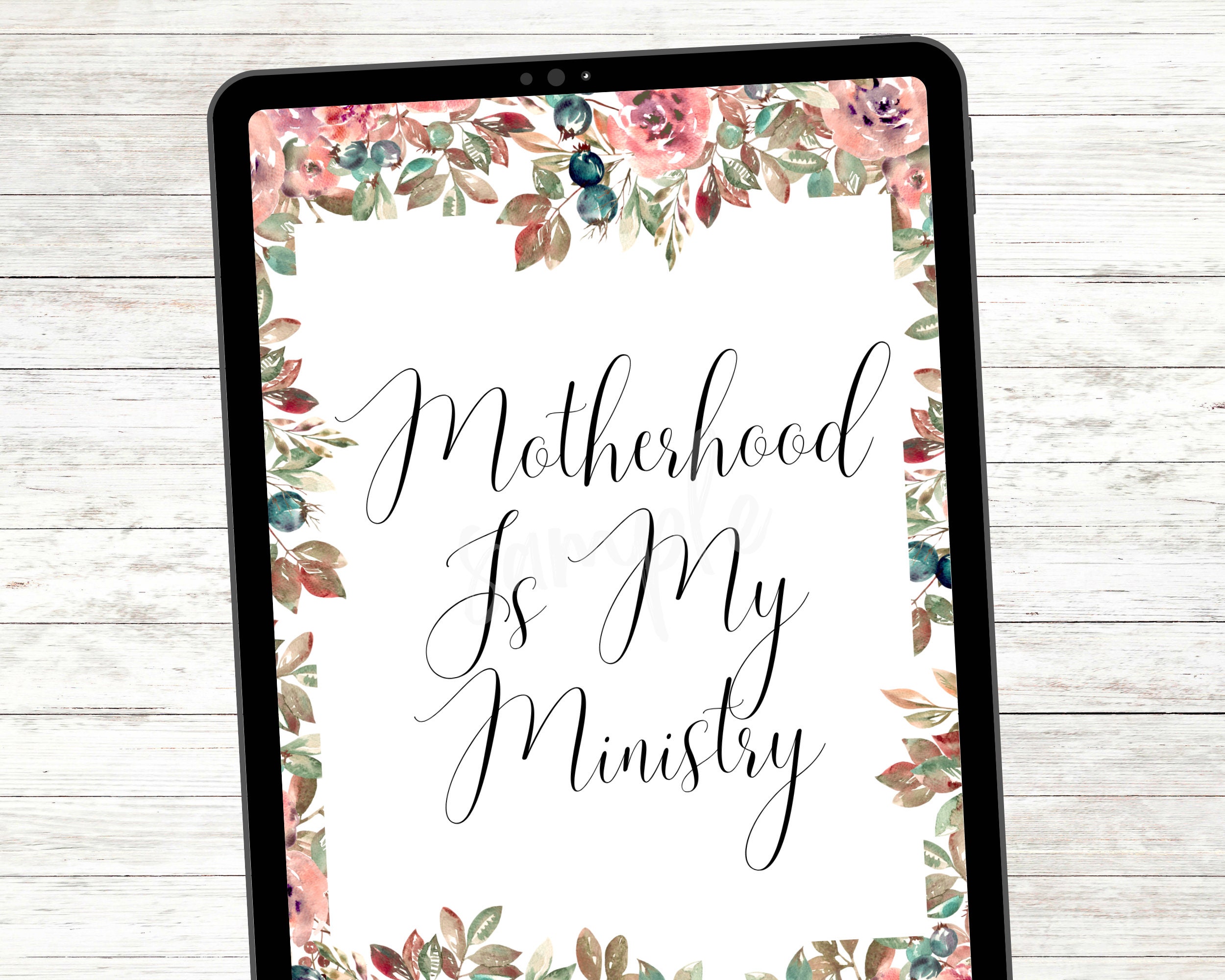 Motherhood is My Ministry Sign Minimalist Wall Decor Motherhood Prints ...