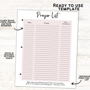 Prayer List Digital Printable | Goodnotes Prayer List | Goodnotes ...