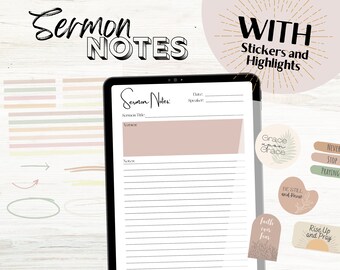 Goodnotes Sermon Church Notes | Digital Download | Bible Study Notes ...