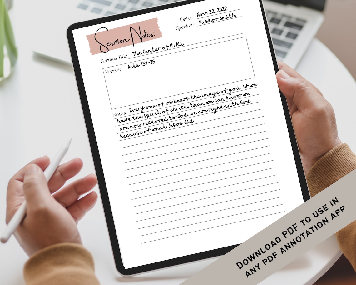 Sermon Church Notes Printable Digital Download Bible Study Notes Church ...