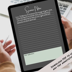Goodnotes Sermon Church Notes | Digital Download | Bible Study Notes ...