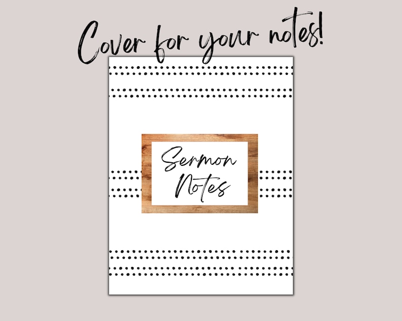 Sermon Church Notes Printable | Digital Download | Bible Study Notes ...
