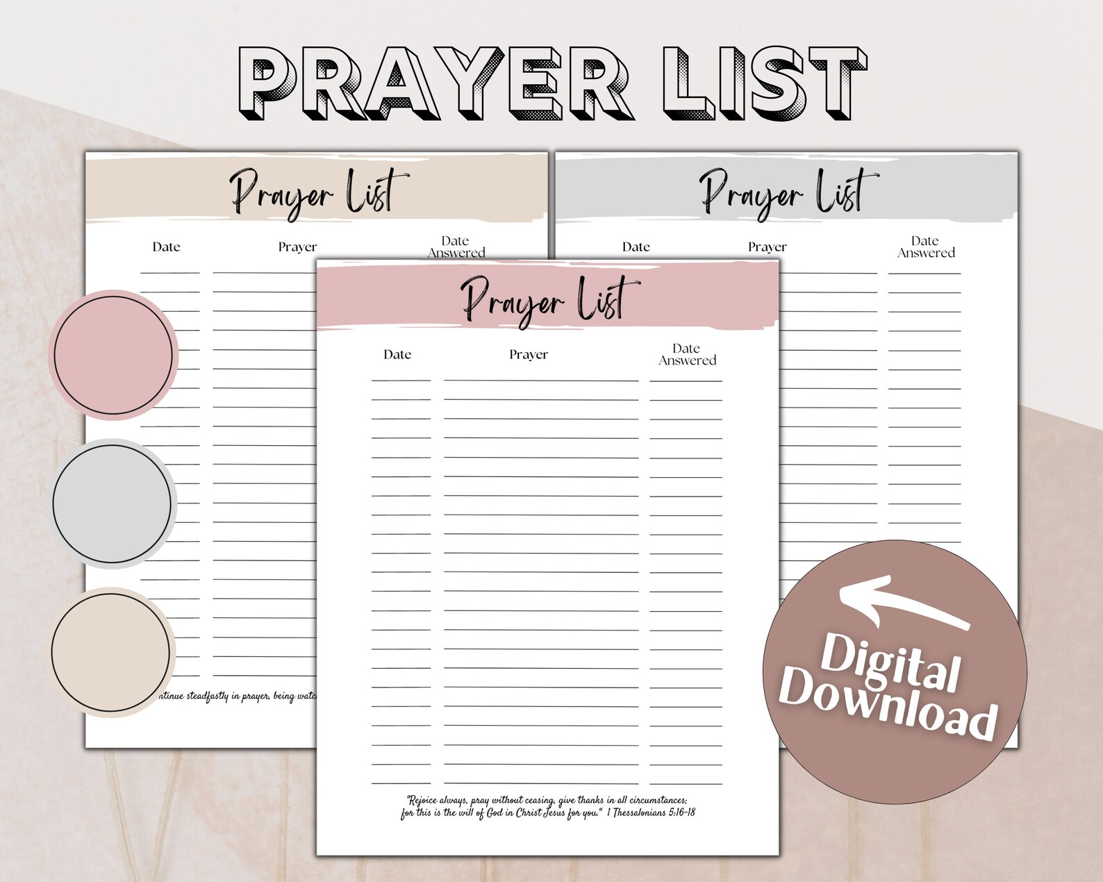 Prayer List Digital Printable Goodnotes Prayer List Goodnotes Prayer ...